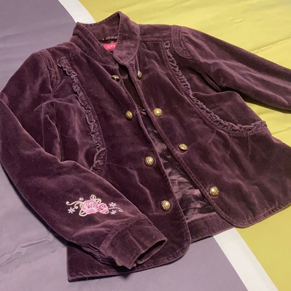 Vintage | Jackets & Coats | Vintage Purple Plum Coat Soft Ruffle Double ...